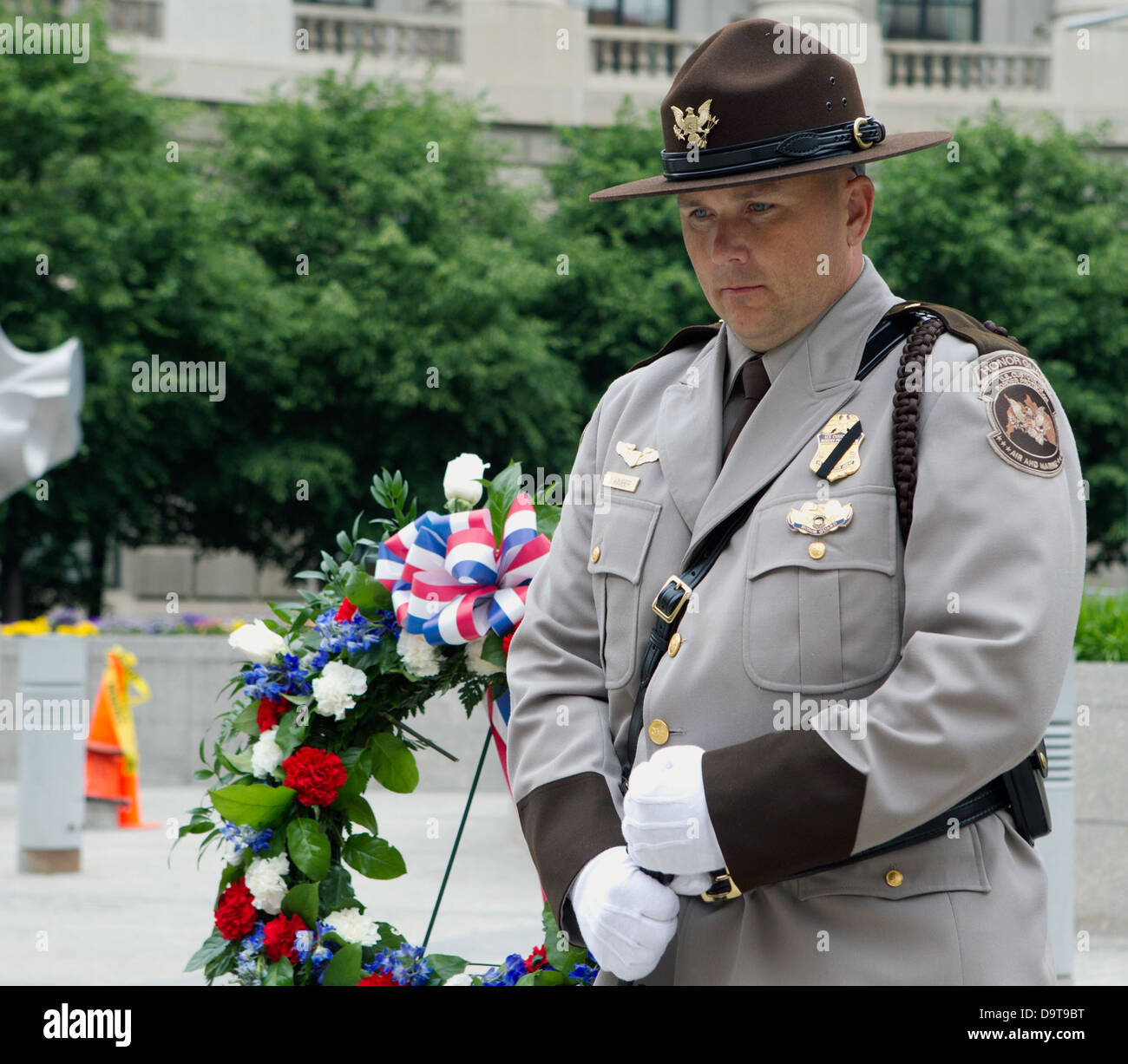 The U.S. Customs and Border Protection Honor Guard presented a ceremony ...