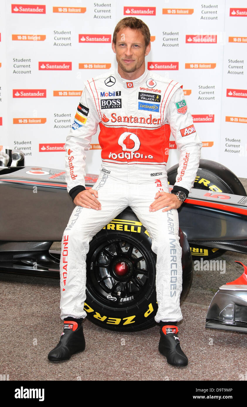 JENSON BUTTON SANTANDER STUDENT CURRENT ACCOUNT RAILCARD PHOTOCALL. BMA ...