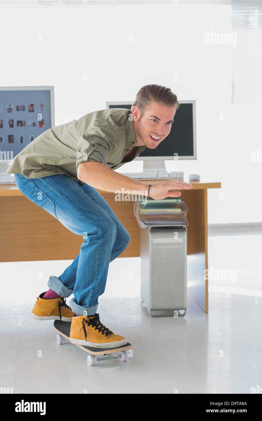 Woman skateboard office hi-res stock photography and images - Alamy