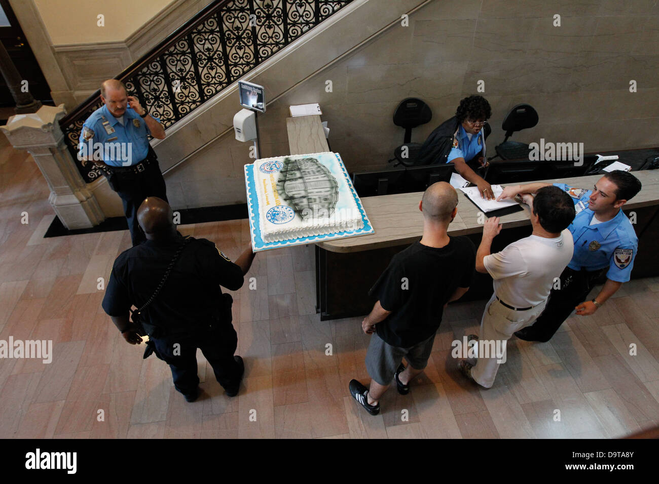 An image from the dedication ceremony of the New Orleans Custom House ...