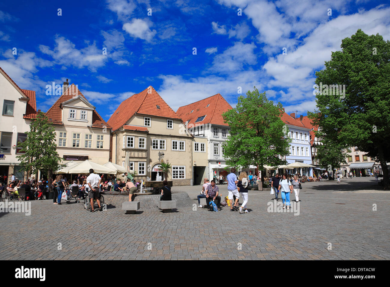 Pedestrian Area at Pferdemarket hamlin hamelin Hameln, Lower Saxony ...