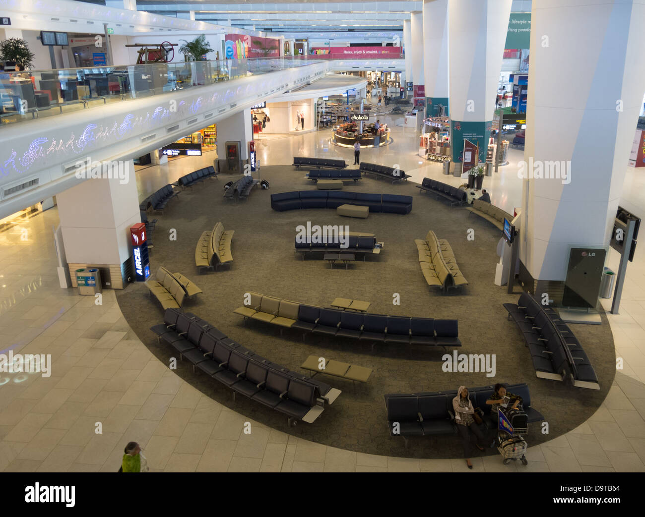 Rest area in new terminal, Delhi Airport, India Stock Photo - Alamy