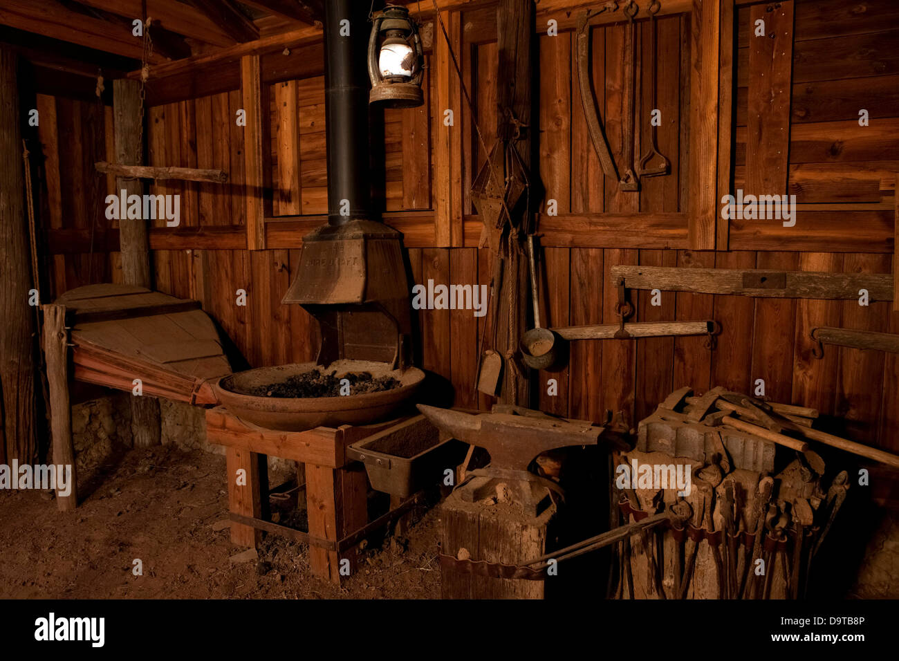 Old wild west blacksmith shop Stock Photo - Alamy