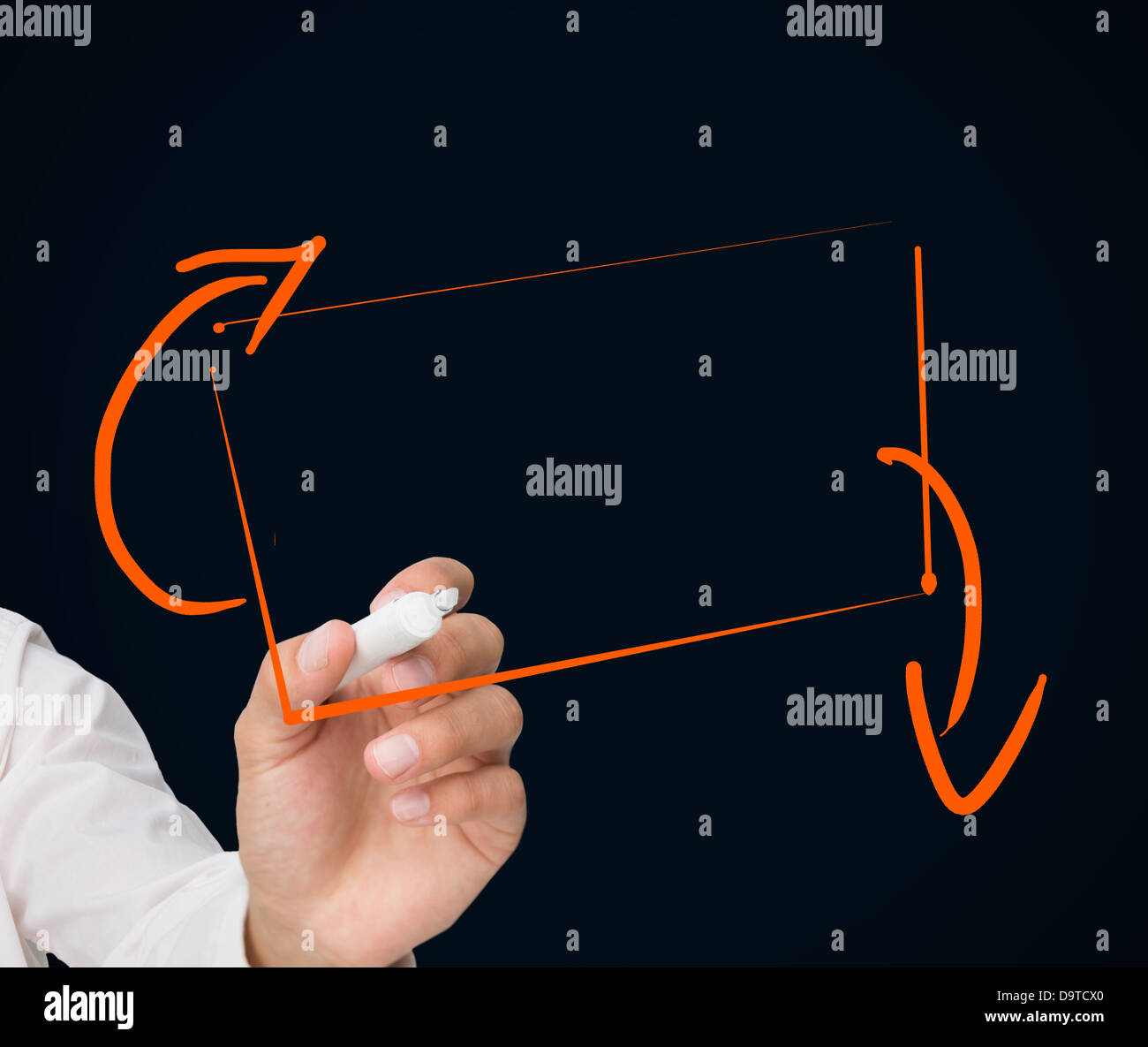 Rectangle and arrow hi-res stock photography and images - Alamy