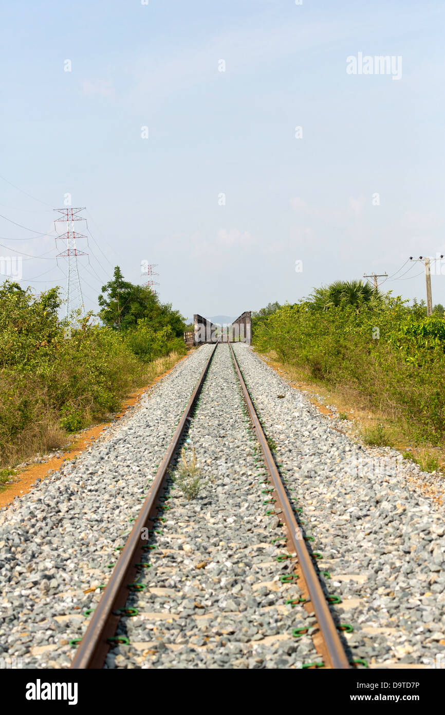 Railway Track in Kampot Province in Cambodia Stock Photo - Alamy