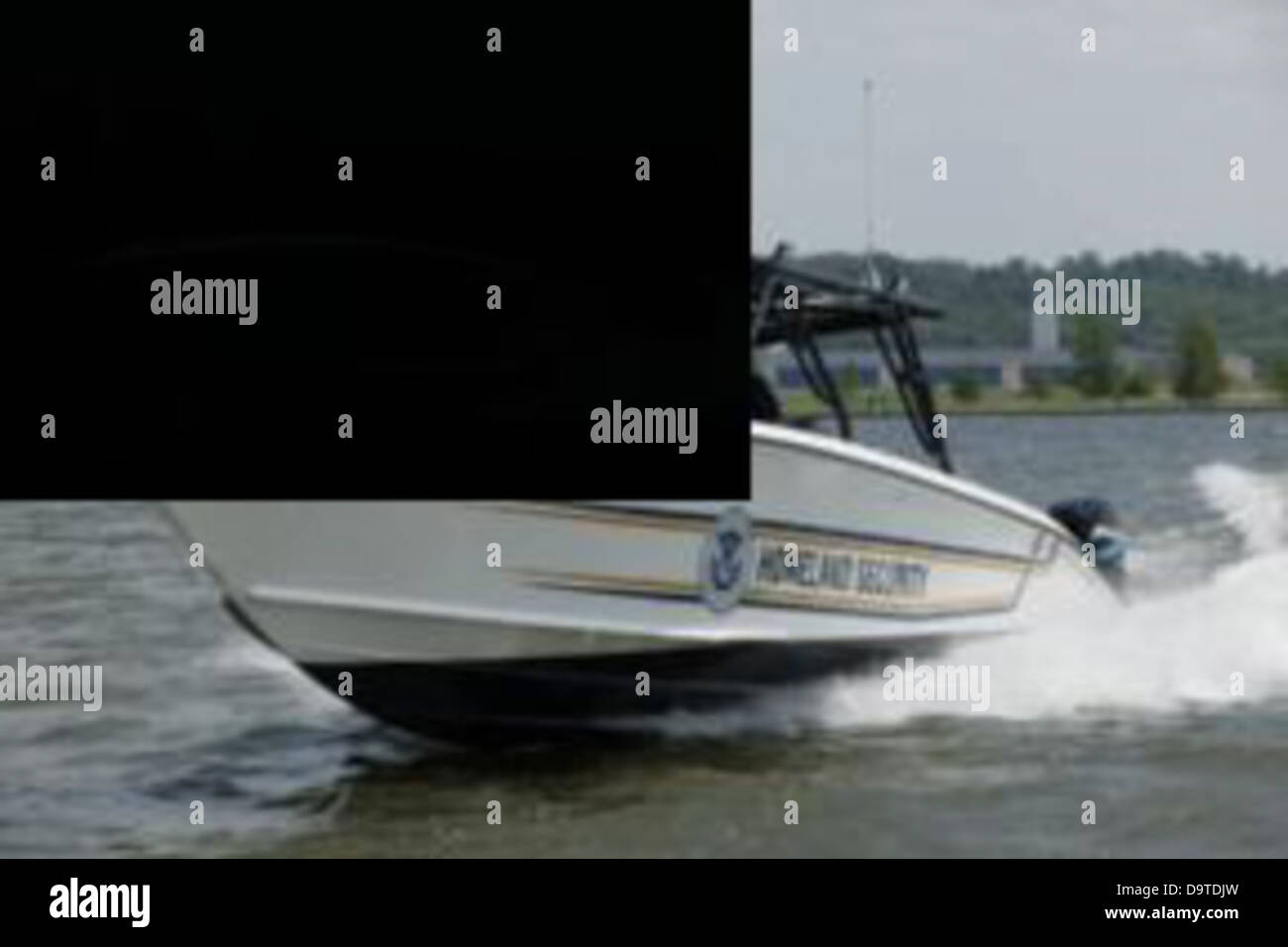 This image shows U.S. Customs and Border Protection (CBP) patrol boats ...