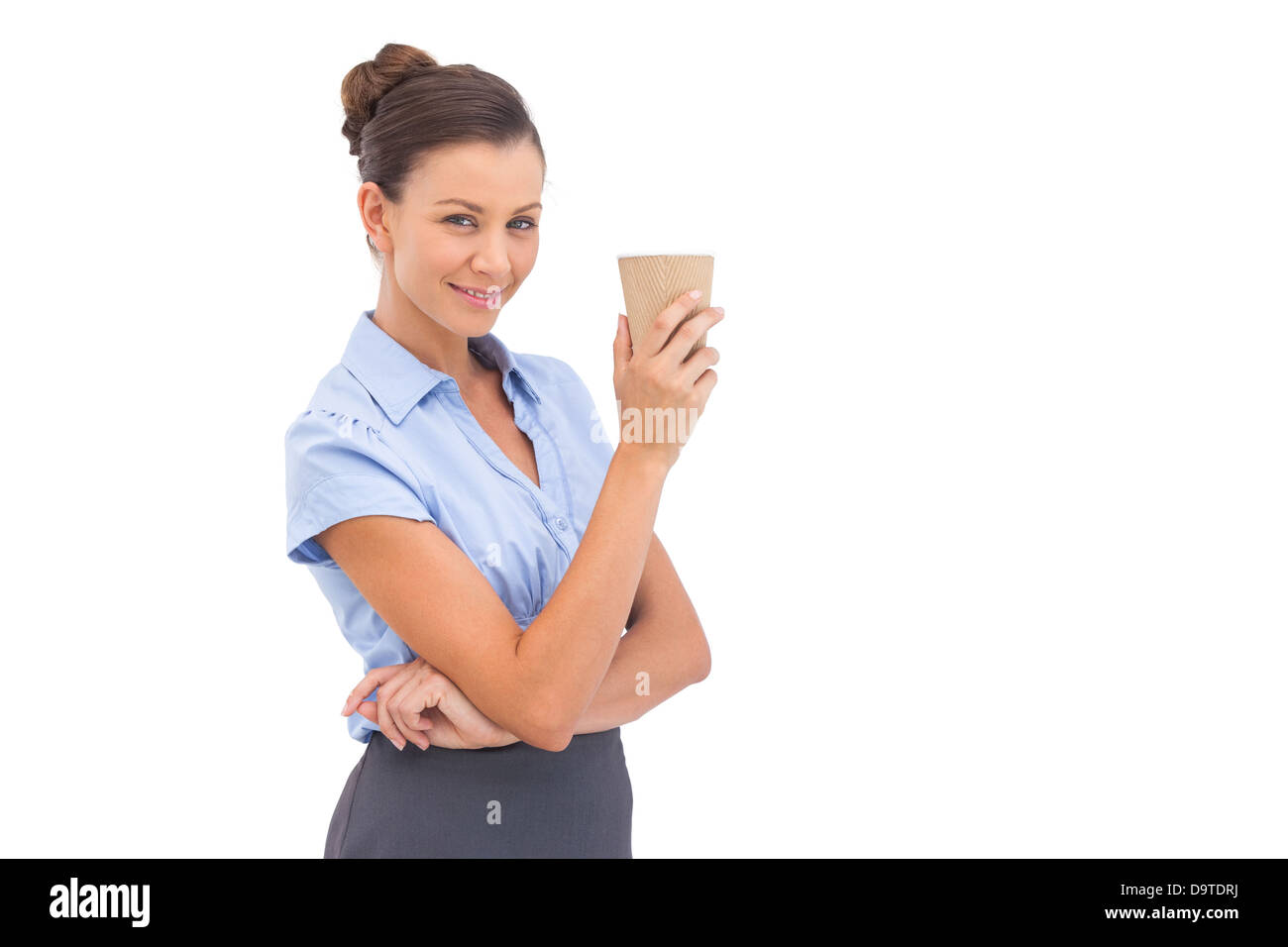Holding coffee cup Cut Out Stock Images & Pictures - Alamy