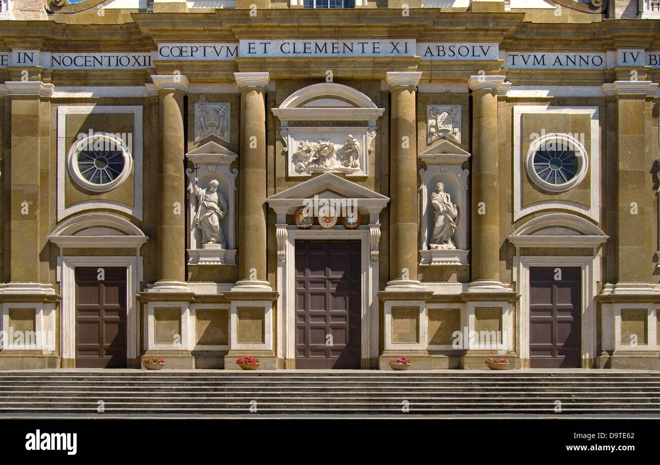 Frascati, Lazio, Italy. Cathedral San Pietro (St Peter) Facade Stock ...
