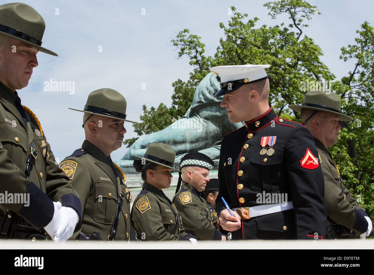 This image showcases BP Drill Team 19, part of the U.S. Customs and ...