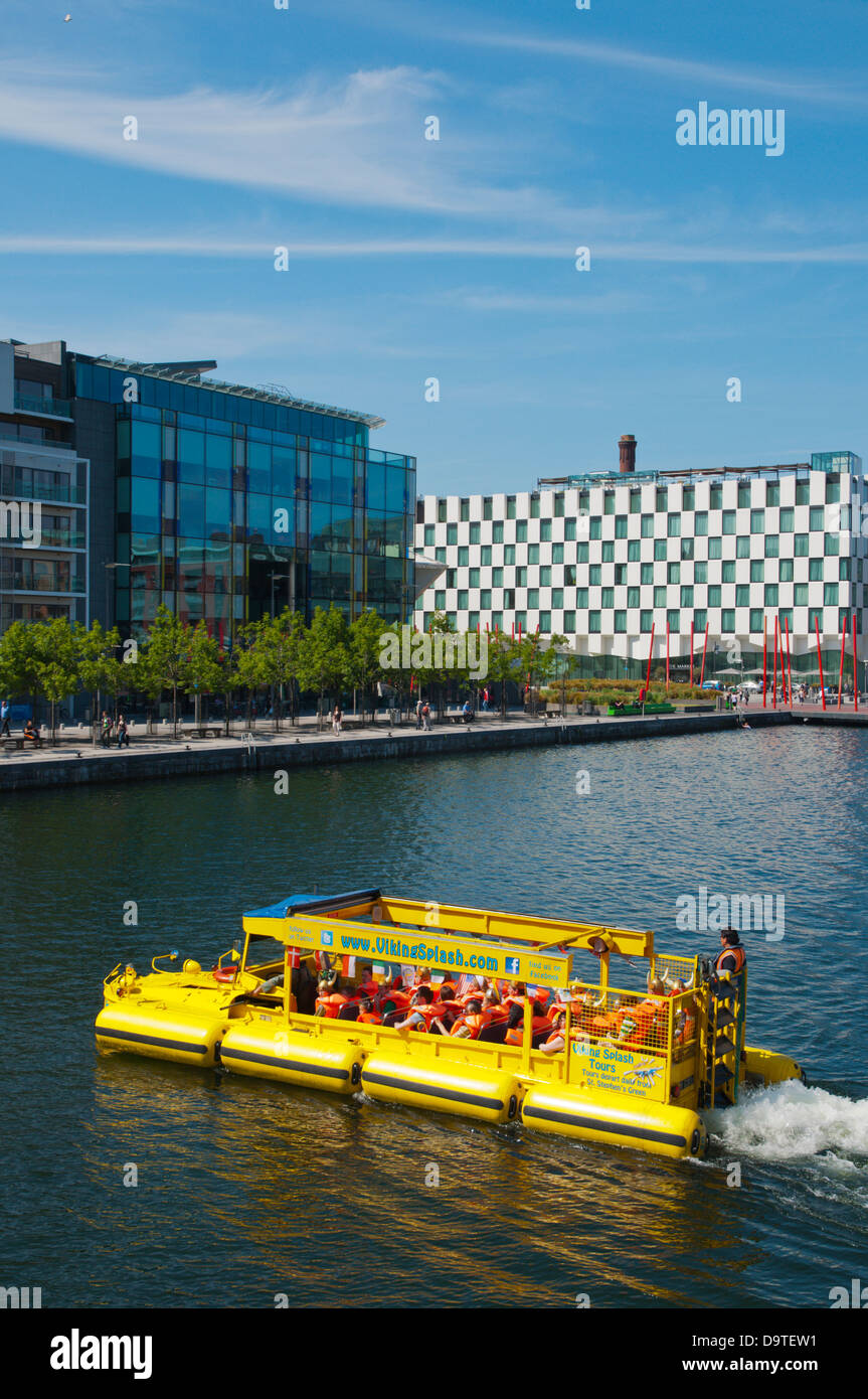 Amphibious Viking Splash Tour boat bus Grand Canal Docks in Docklands ...