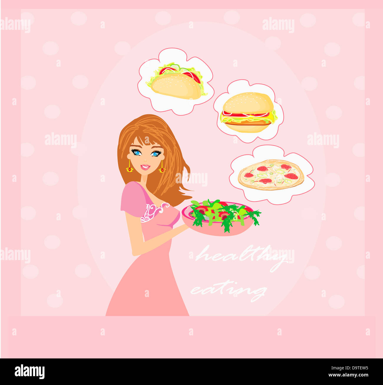 Diet eating temptation Stock Photo - Alamy