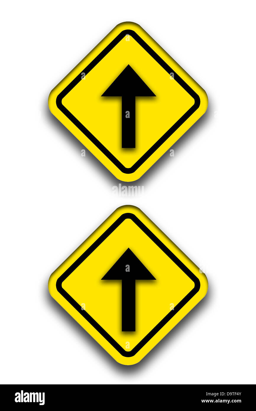 ahead only sign isolated on white background Stock Photo - Alamy