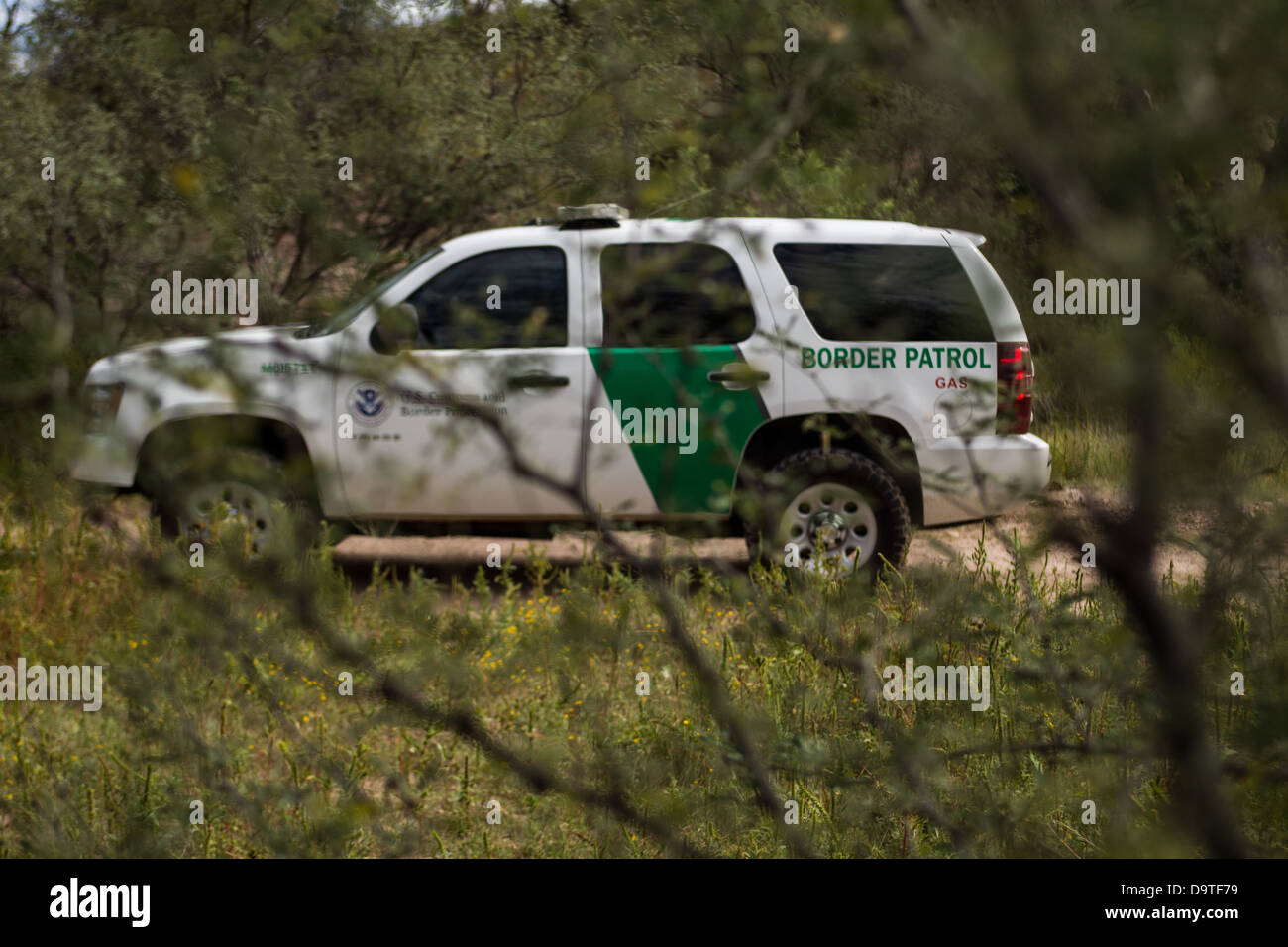 This photograph captures a U.S. Border Patrol SUV in Nogales, Arizona ...