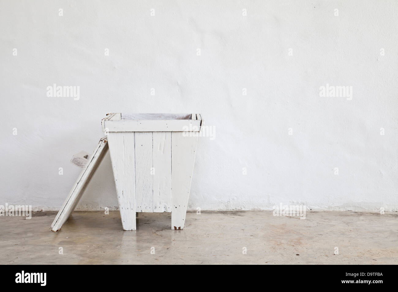 white wooden bin on room Stock Photo - Alamy