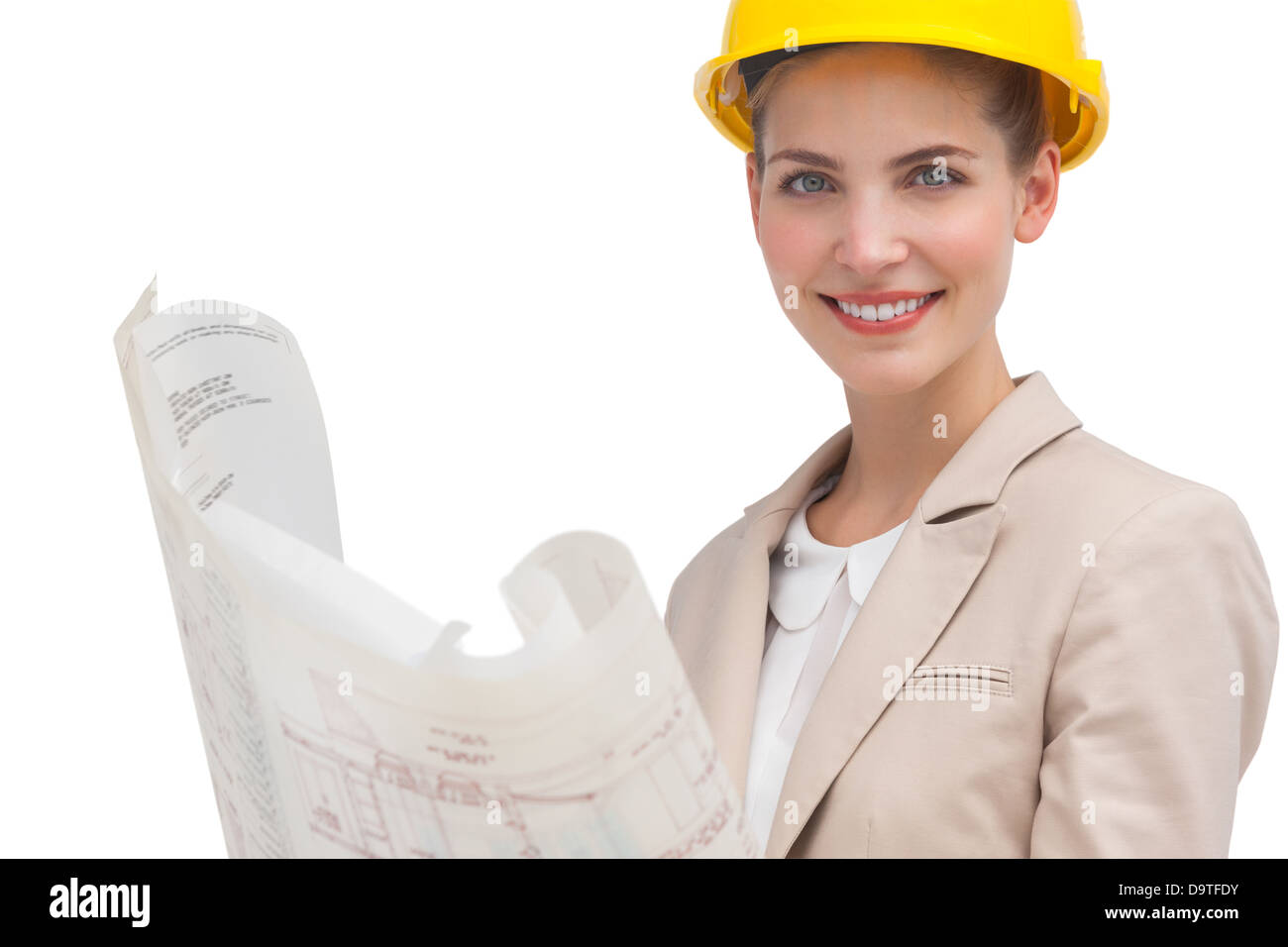Woman architect smiling Stock Photo - Alamy