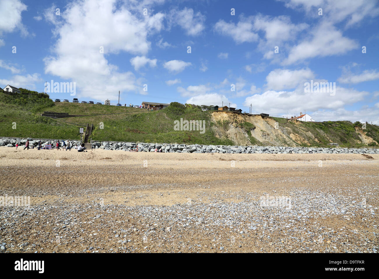 the eroding cliffs at the seaside town of scratby in norfolk Stock ...
