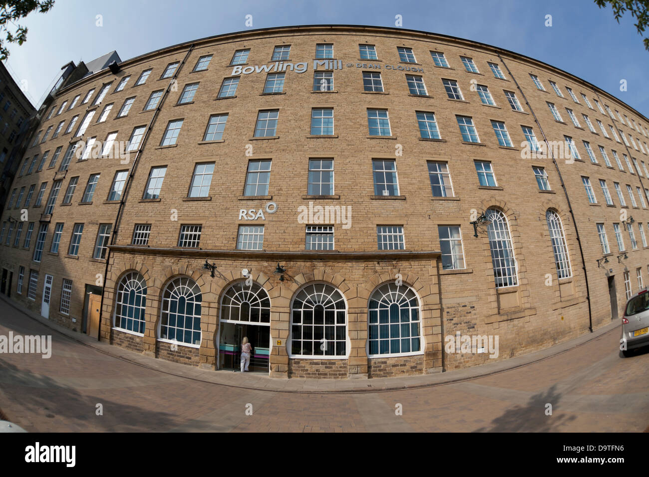 Dean Clough, Halifax. A complex of buildings built in the mid 19th ...