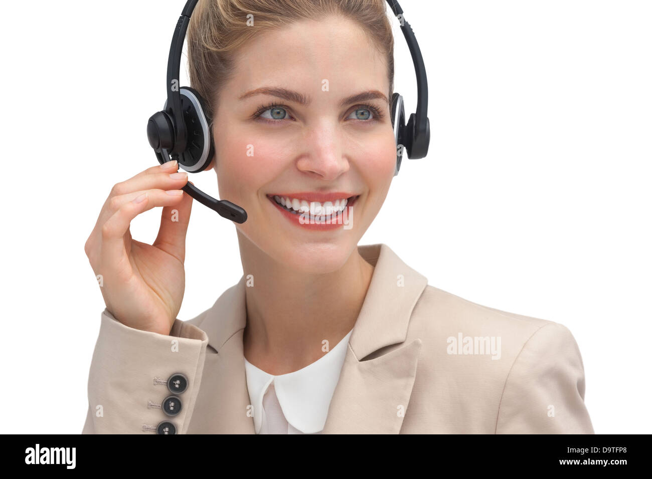 Friendly customer service agent Stock Photo - Alamy