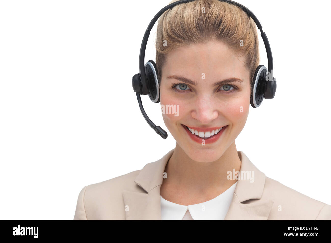 Pretty call center agent Stock Photo - Alamy
