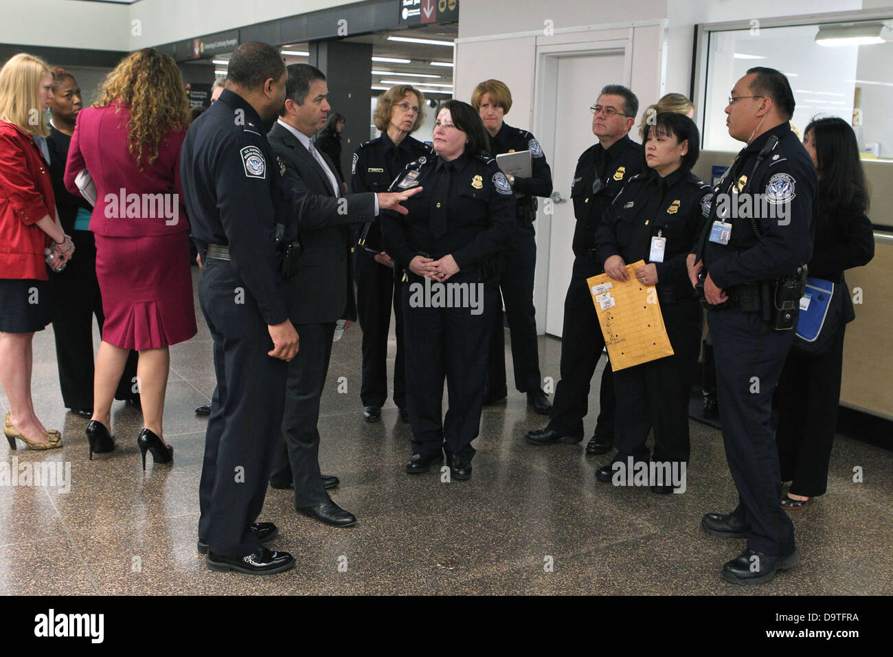 A photograph from Seattle Airport's U.S. Customs and Border Protection ...