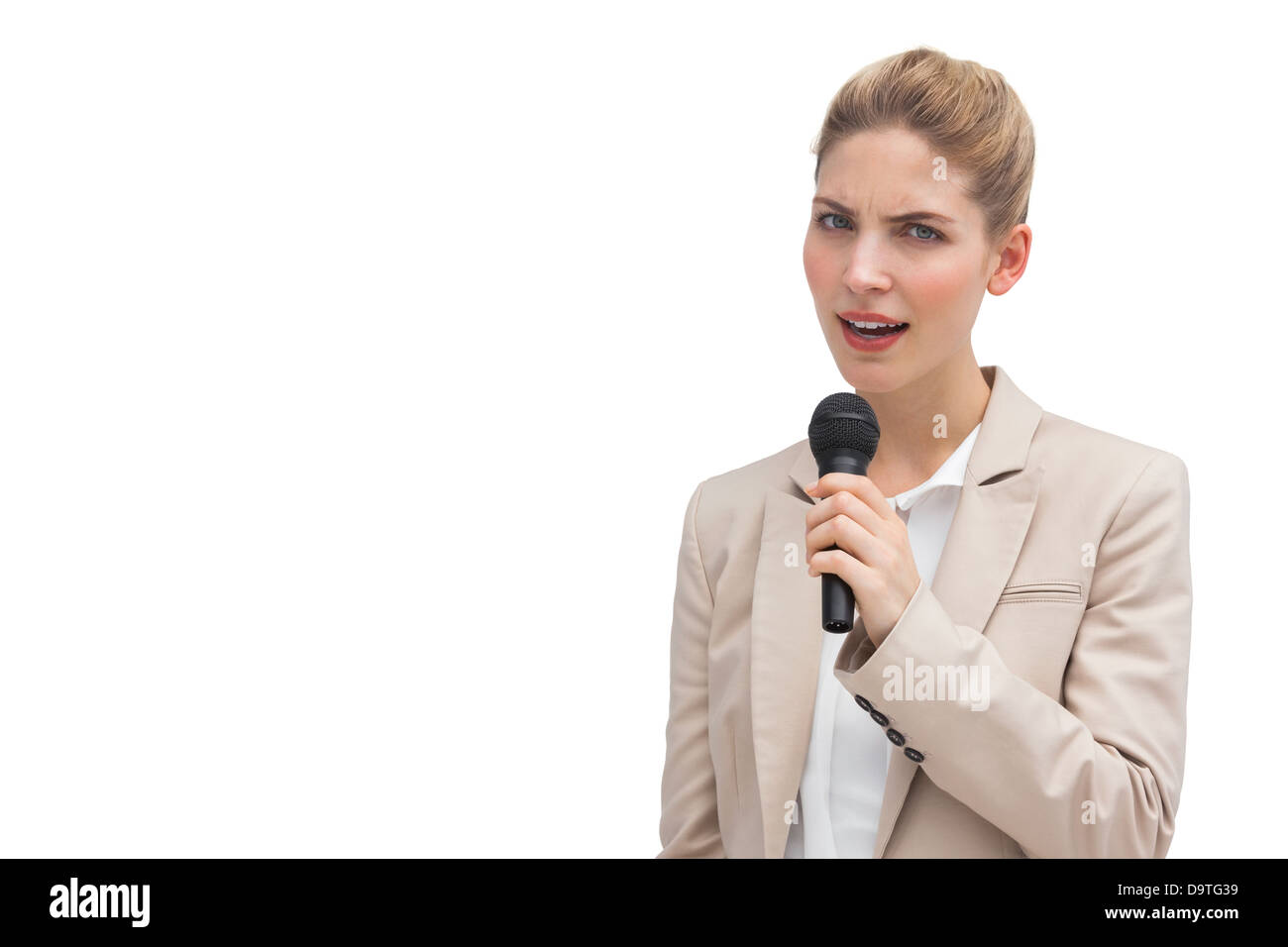 Public speaking microphone Cut Out Stock Images & Pictures - Alamy
