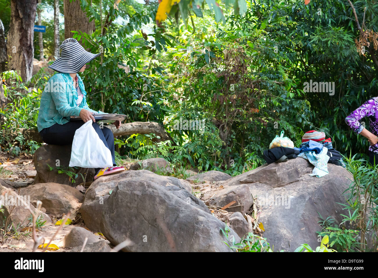 Market Seller at he Teuk Chhou Rapids in the Province of Kampot ...