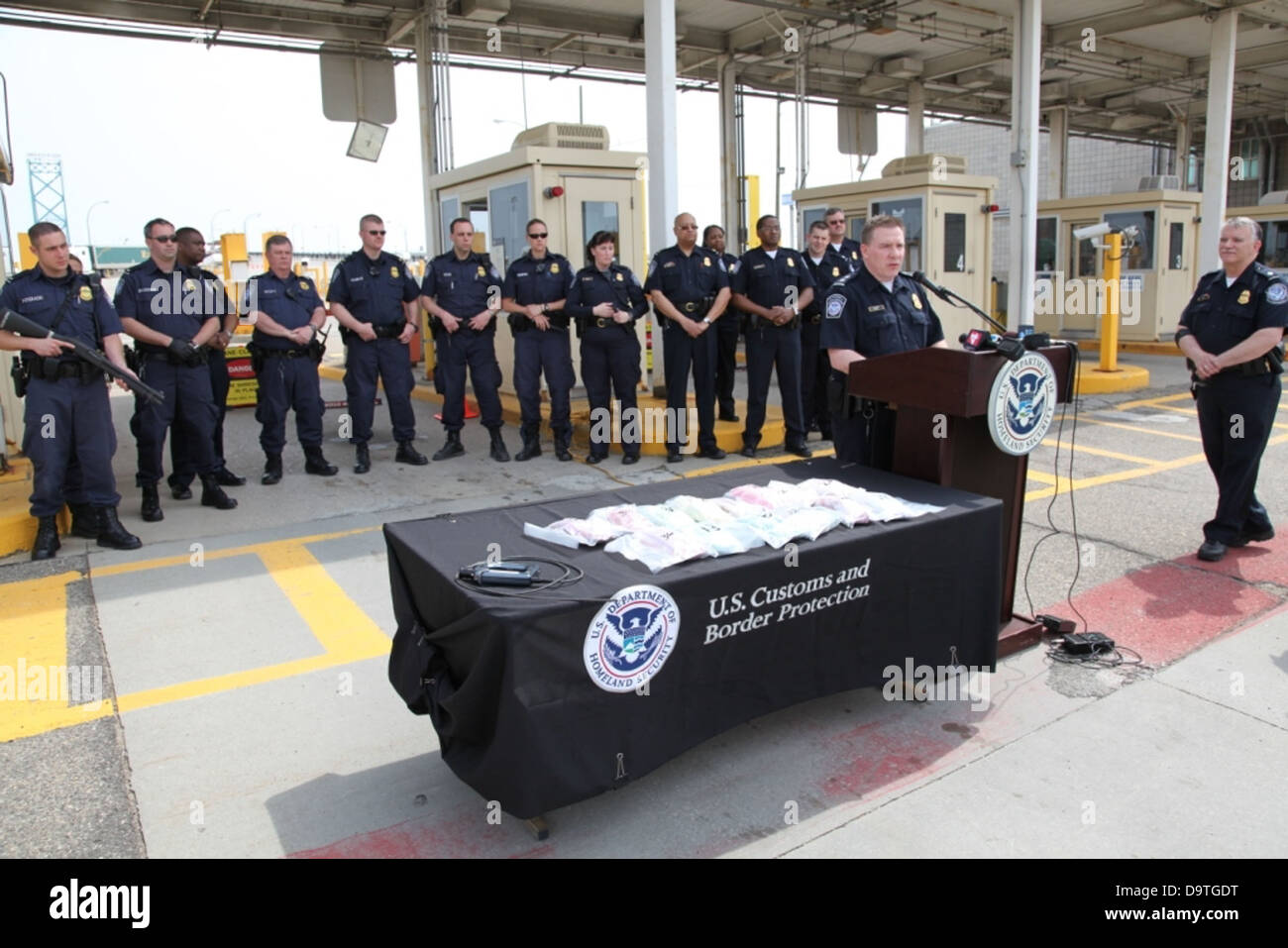 A photograph showing the seizure of ecstasy drugs by U.S. Customs and ...