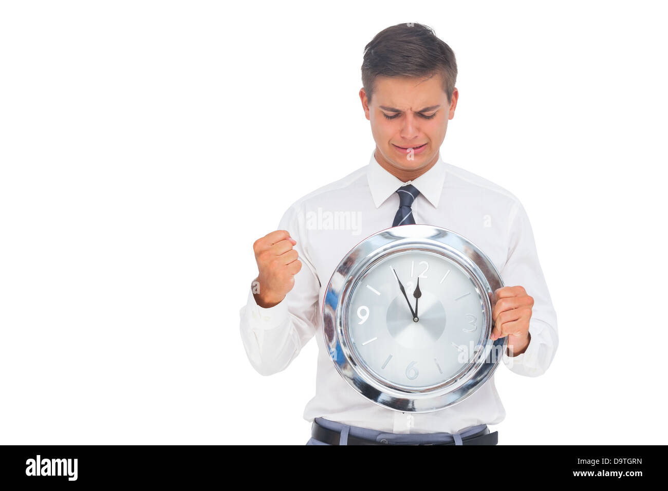 Worried businessman clock hi-res stock photography and images - Alamy