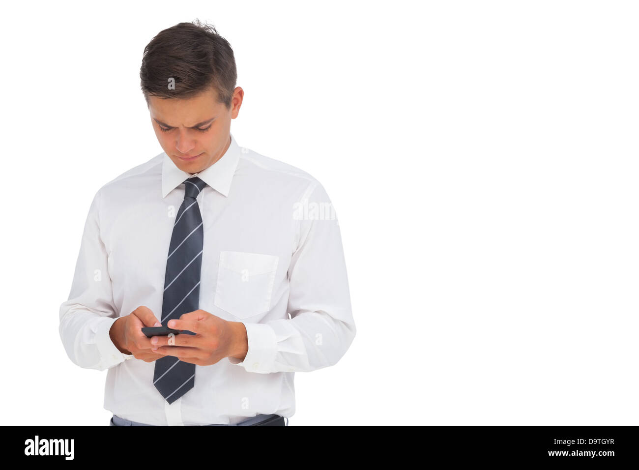 Texting holding Cut Out Stock Images & Pictures - Alamy