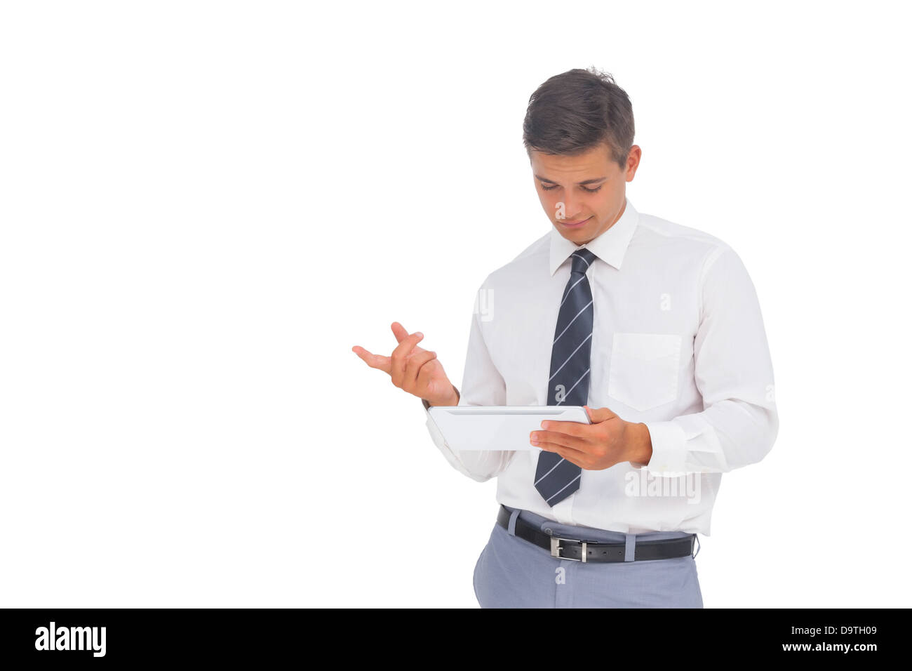 Adult businessman using digital Cut Out Stock Images & Pictures - Alamy