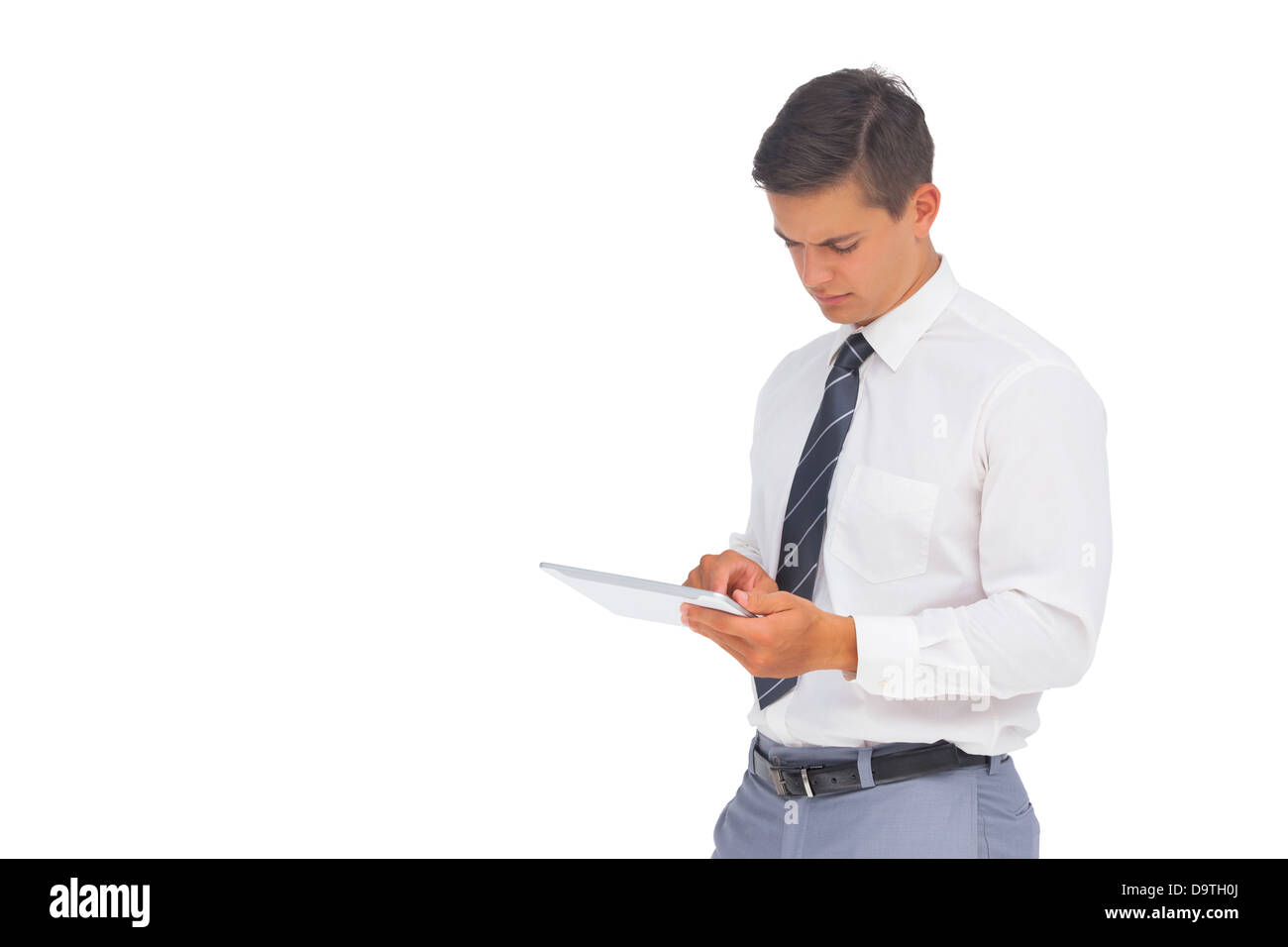 Caucasian businessman using digital tablet Cut Out Stock Images ...