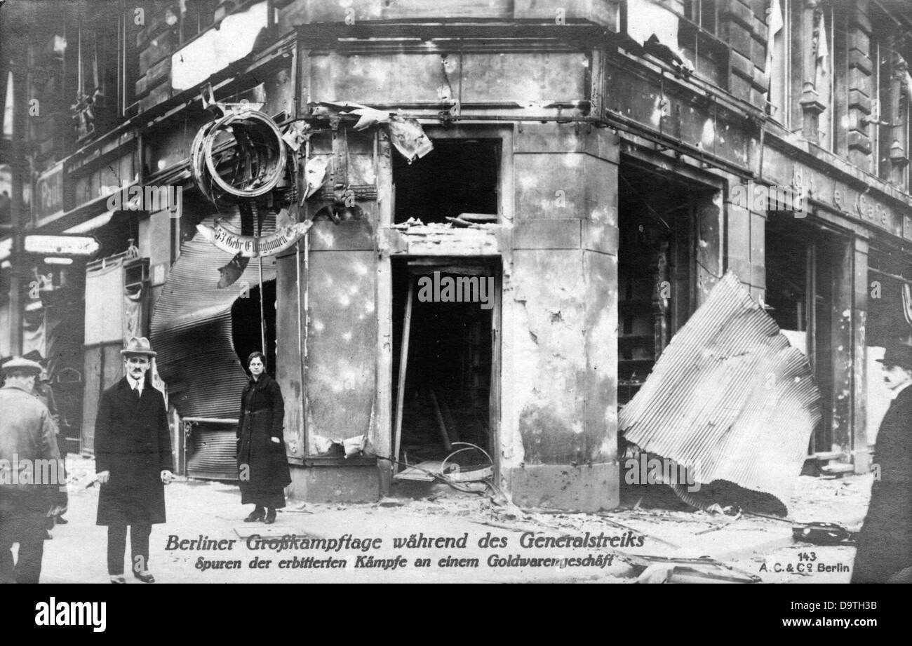 German Revolution 1918/1919: Traces of the street fights can be seen on ...
