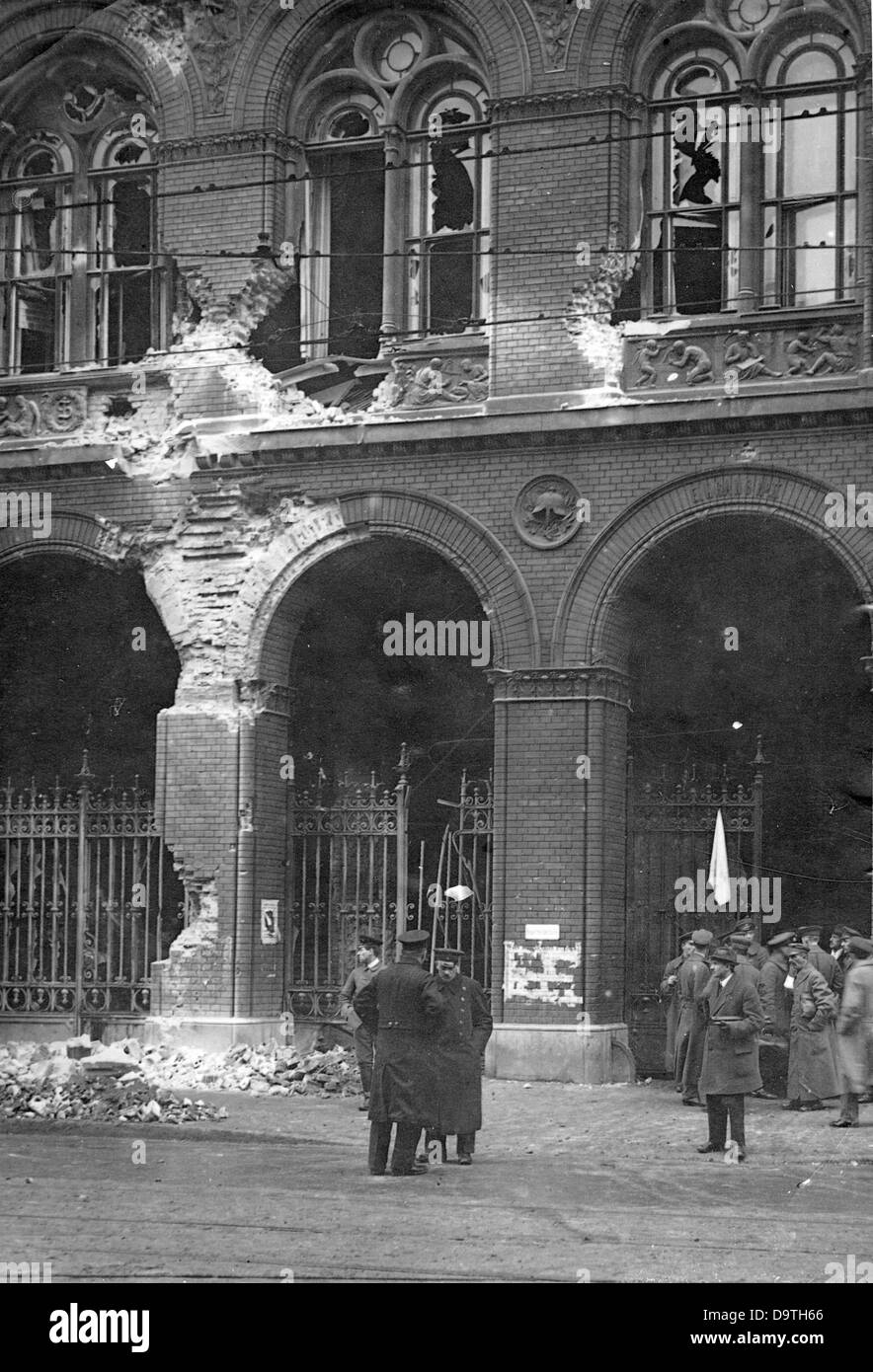 German Revolution 1918/1919: Destructions at the police headquarters at ...