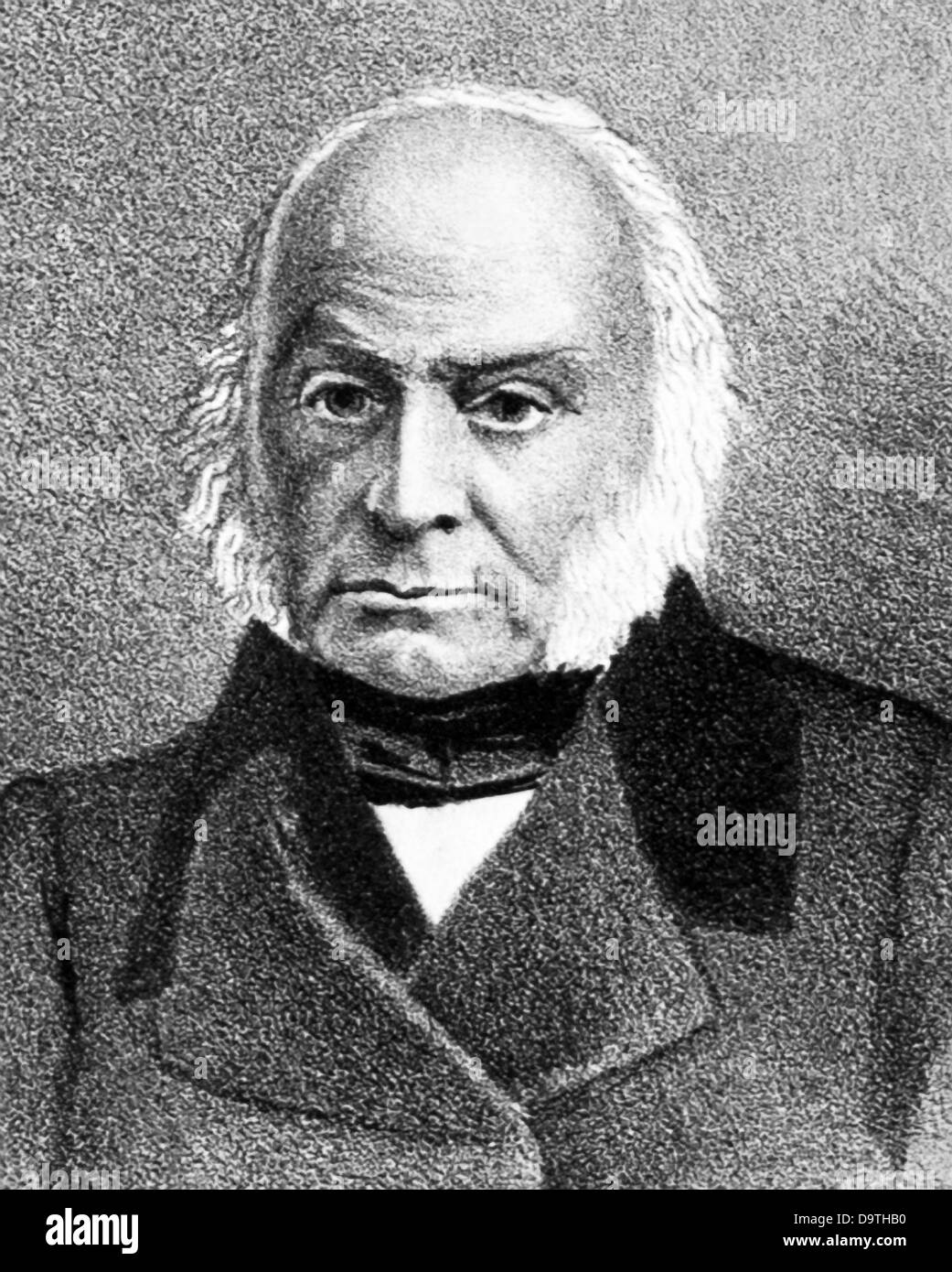 Vintage portrait of John Quincy Adams Stock Photo - Alamy