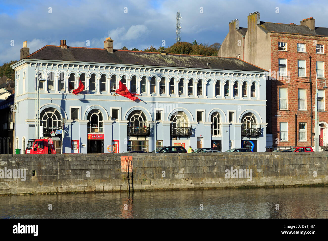 Ireland, Munster, County Cork, Cork City, Pope's Quay on River Lee ...