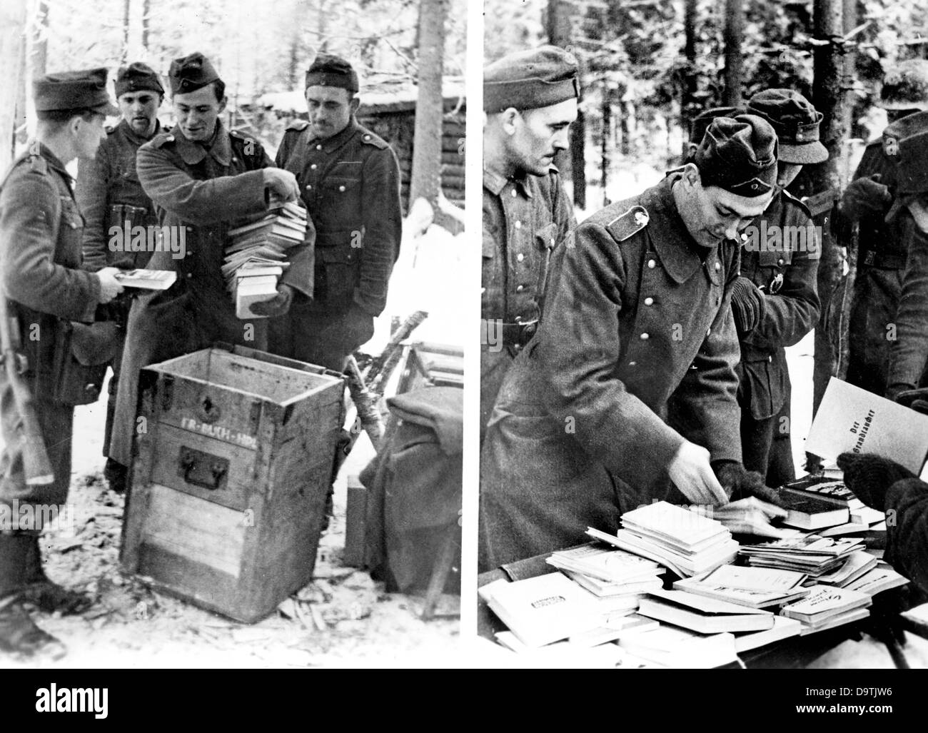 A front bookseller is pictured at the Eastern Front, 3 January 1944 ...