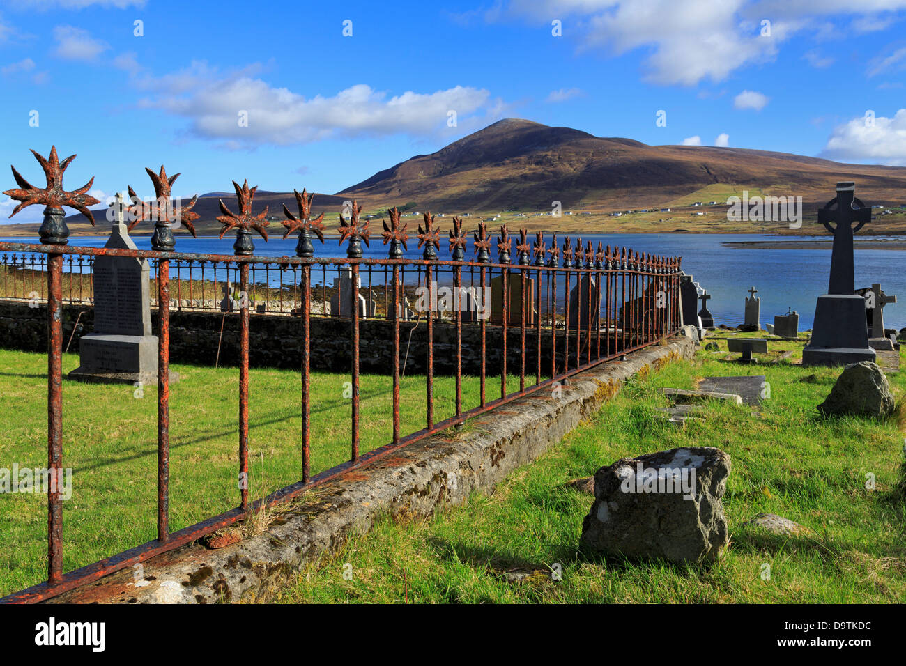 Ireland, Connaught, County Mayo, Achill island, Kildownet Cemetery ...