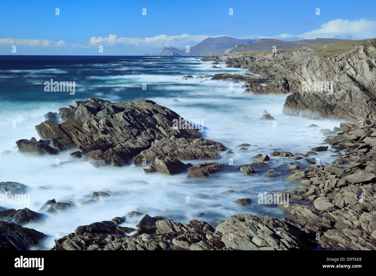 Ireland, Connaught, County Mayo, Achill island, Coastline on Atlantic ...