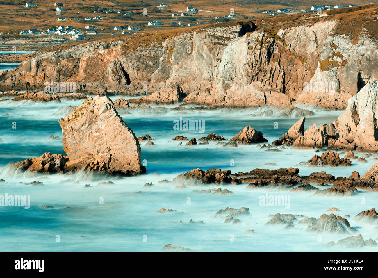 Ireland, Connaught, County Mayo, Achill island, Coastline on Atlantic ...