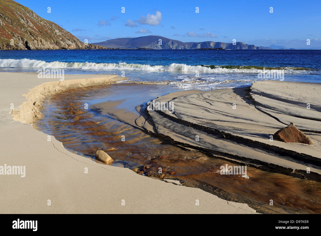 Ireland, Connaught, County Mayo, Achill island, Keem Beach Stock Photo ...