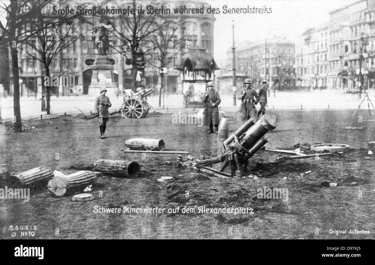 German Revolution 1918/1919: Heavy mortars are pictured at ...