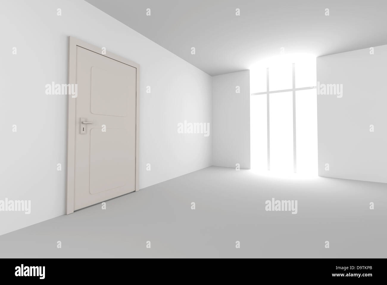 3D rendered Interior. An empty room Stock Photo - Alamy