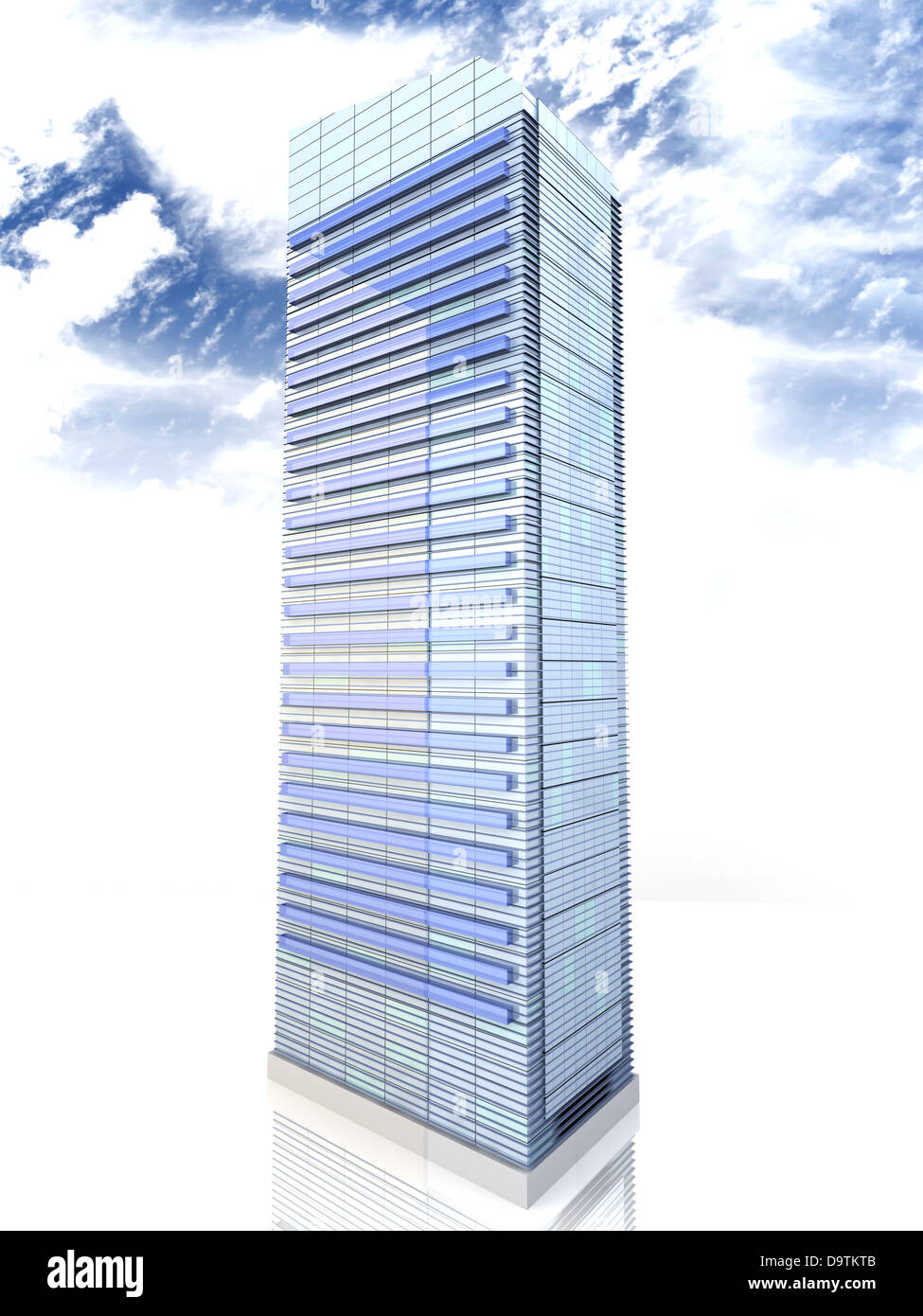 A contemporary skyscraper. 3D rendered Illustration Stock Photo - Alamy