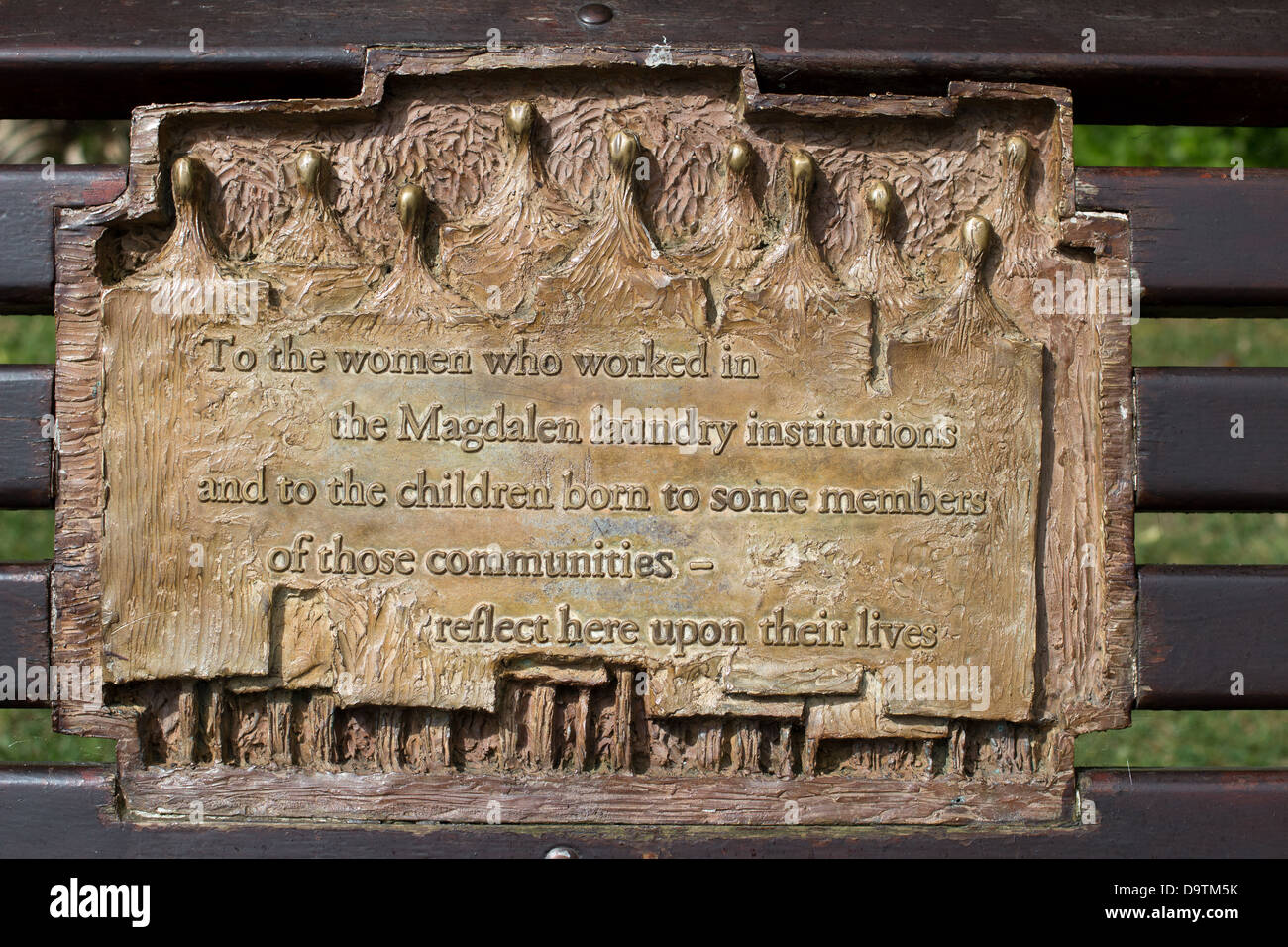 A plaque dedicated to Magdalen laundry survivors. St. Stephen's Green ...