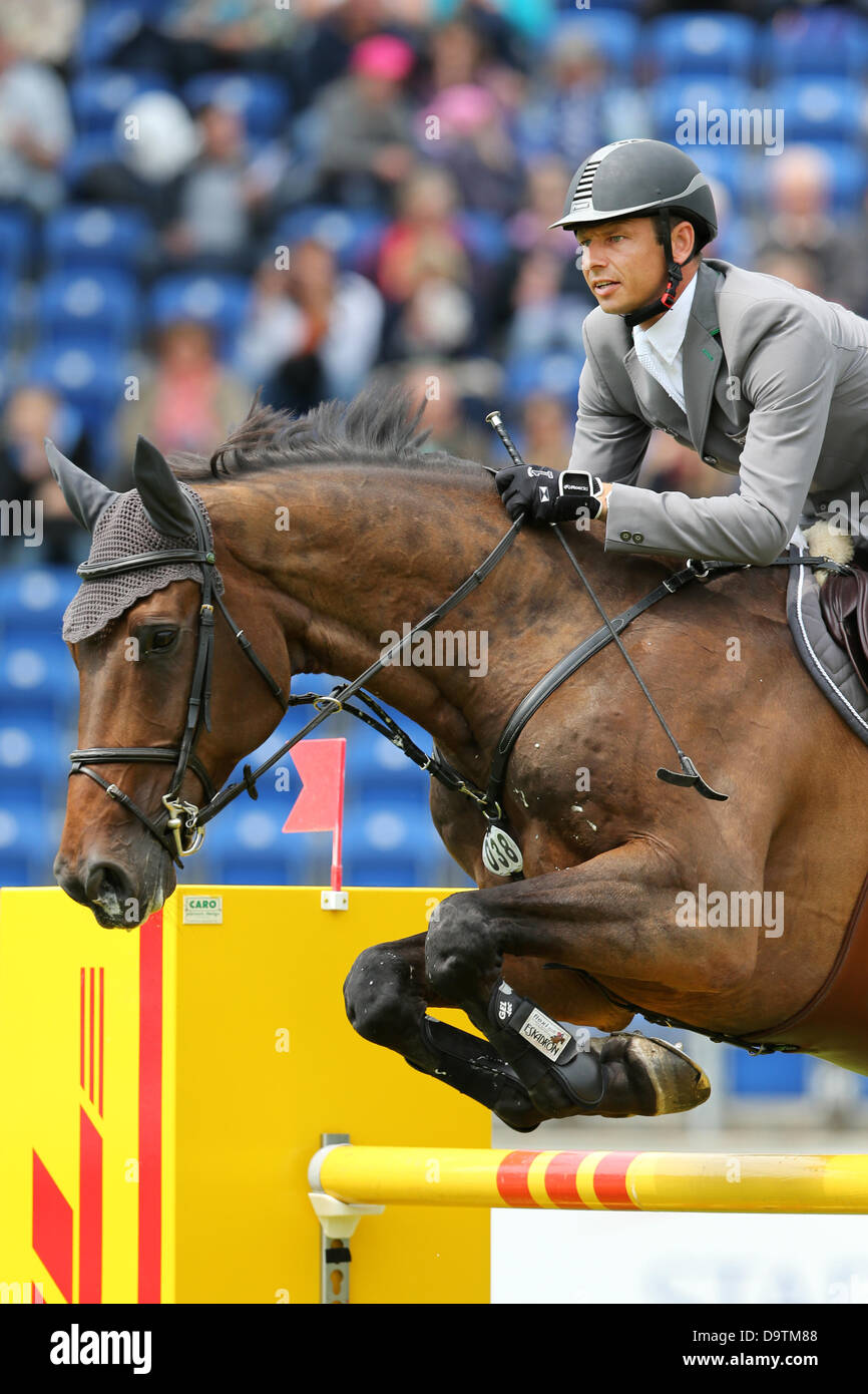 Aachen, Germany. 26th June 2013. German show jumper Marco Kutscher ...