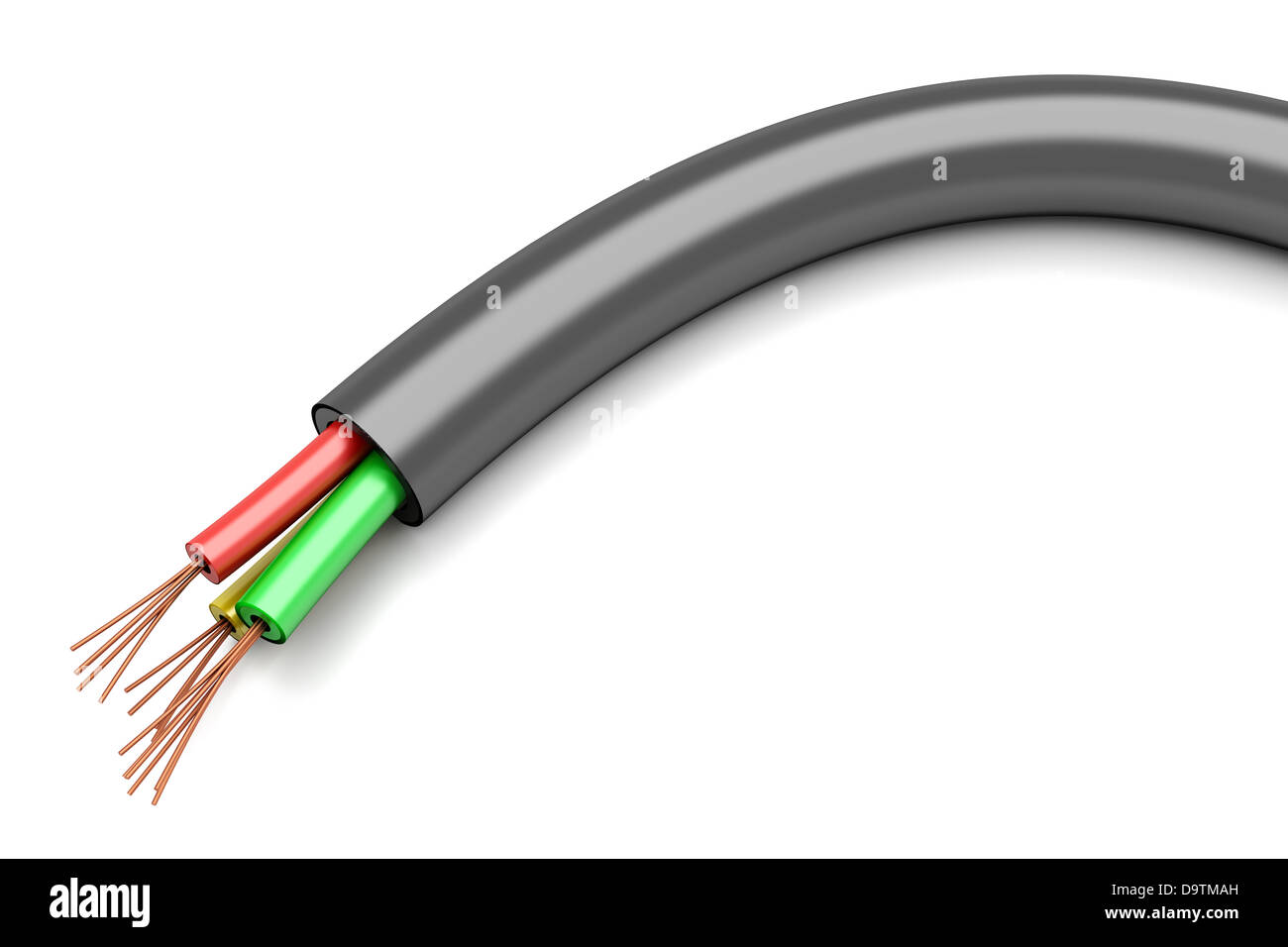 3D rendered illustration of a Cable. Isolated on white Stock Photo - Alamy