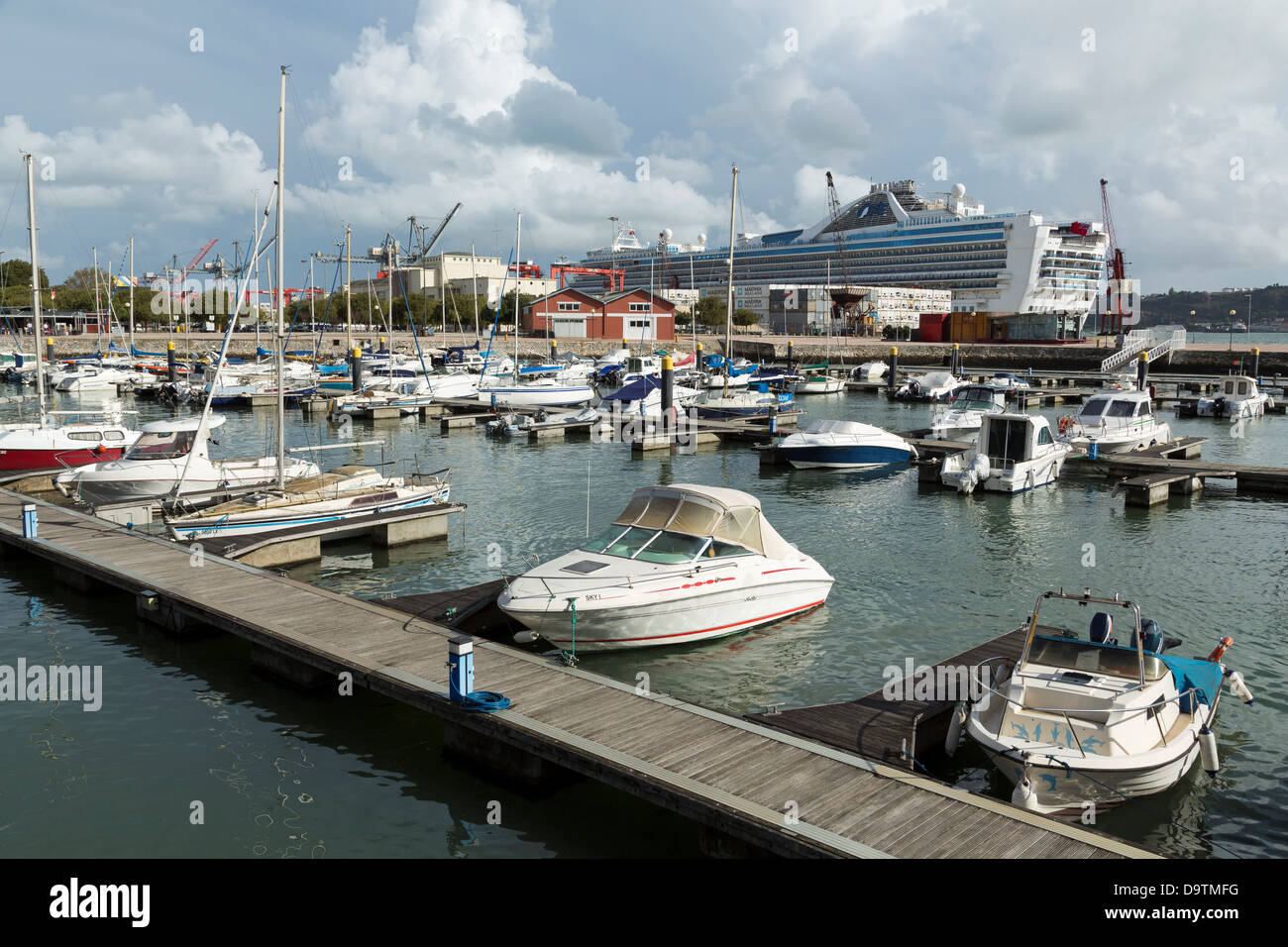 Portugal, Lisbon, Marina at Santo Amaro Dock Stock Photo - Alamy