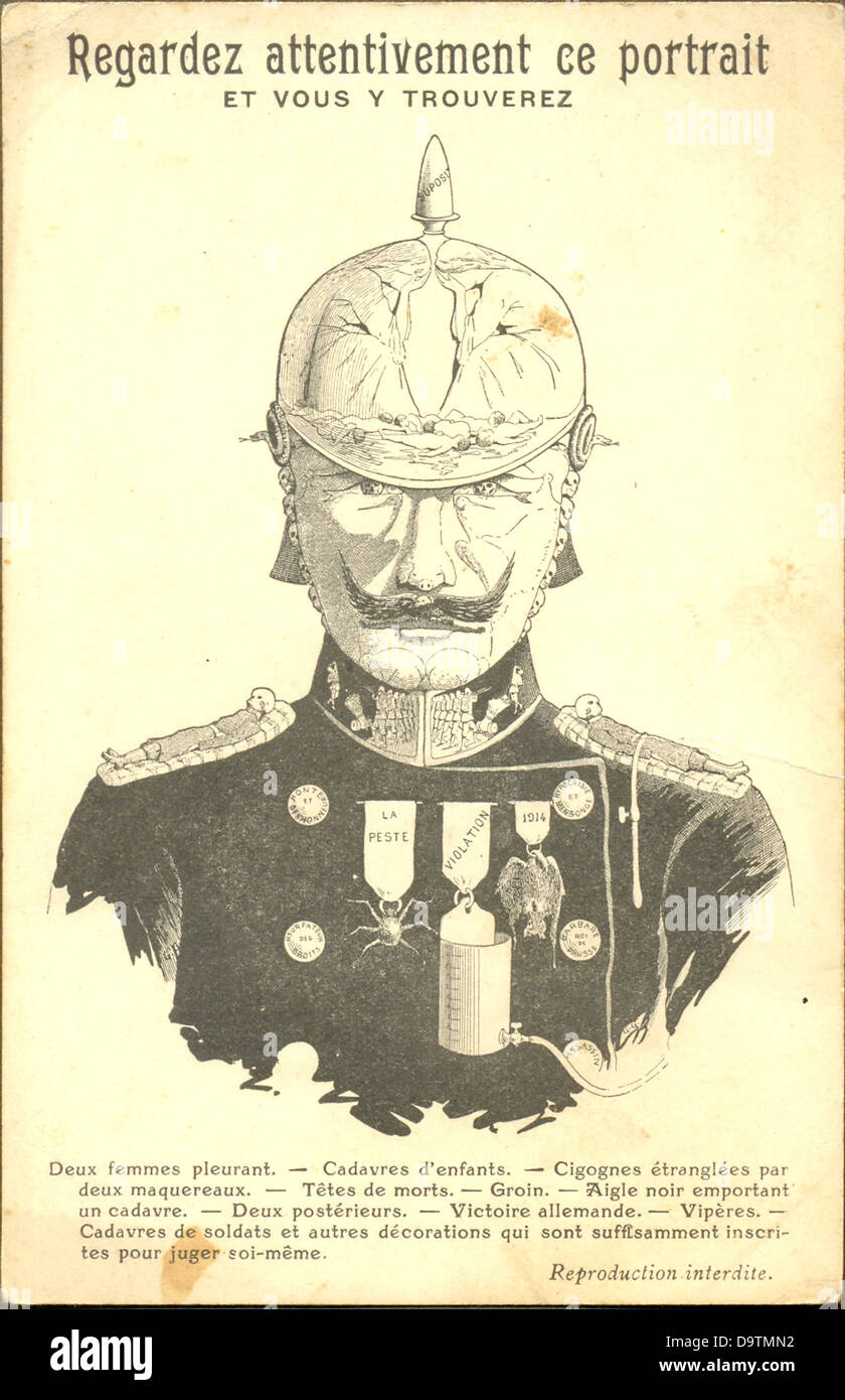 World War One French propaganda postcard Stock Photo - Alamy