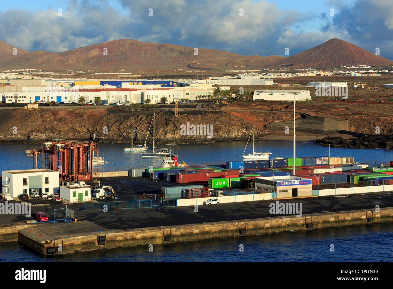 Spain, Canary islands, Lanzarote island, Arrecife, Port of Marmoles ...