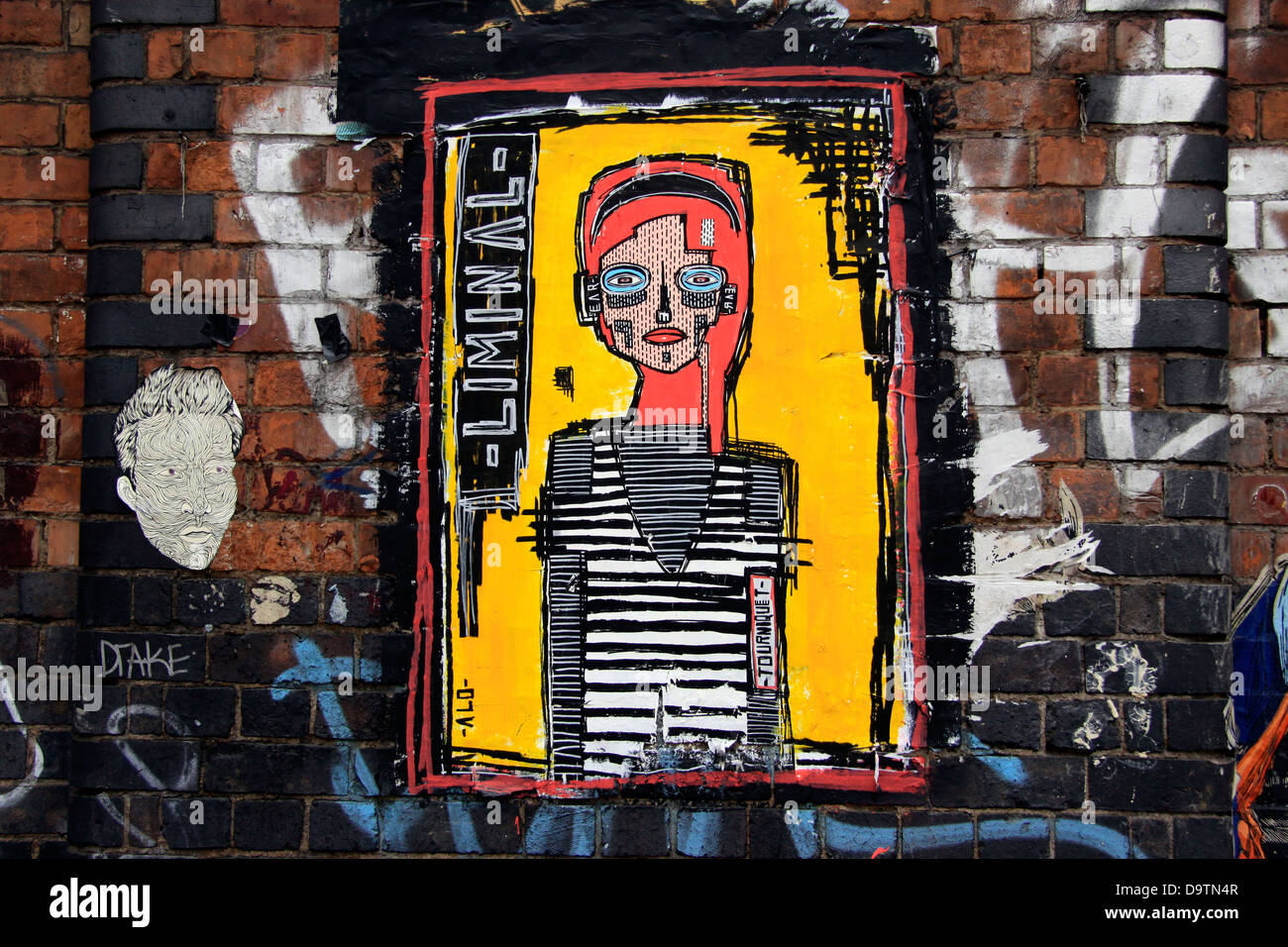 Street art by Alo on a wall in Shoreditch, East London Stock Photo - Alamy